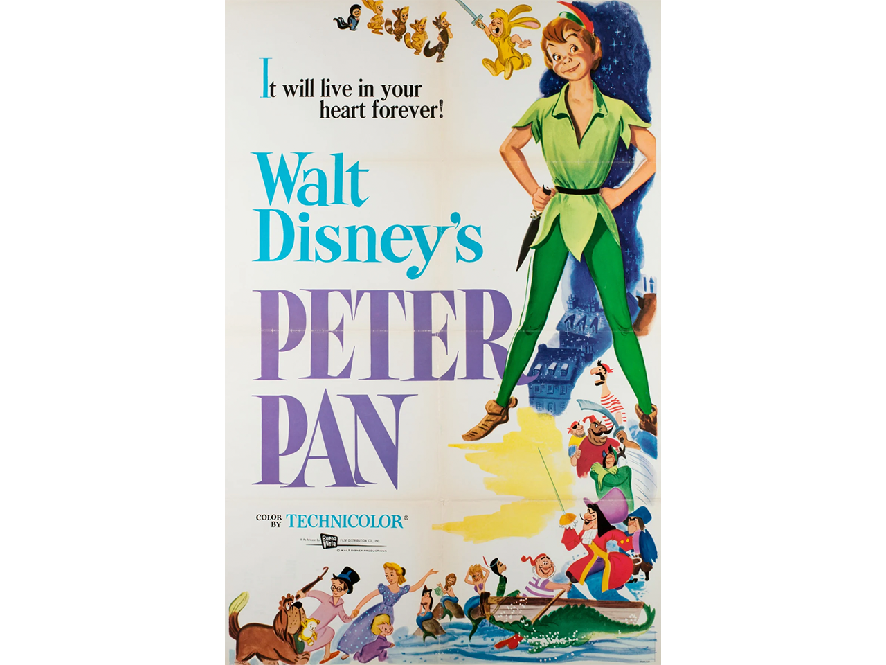 Peter Pan 1953 Poster PETER PAN (1953) 100 Years Of Wonder Disney